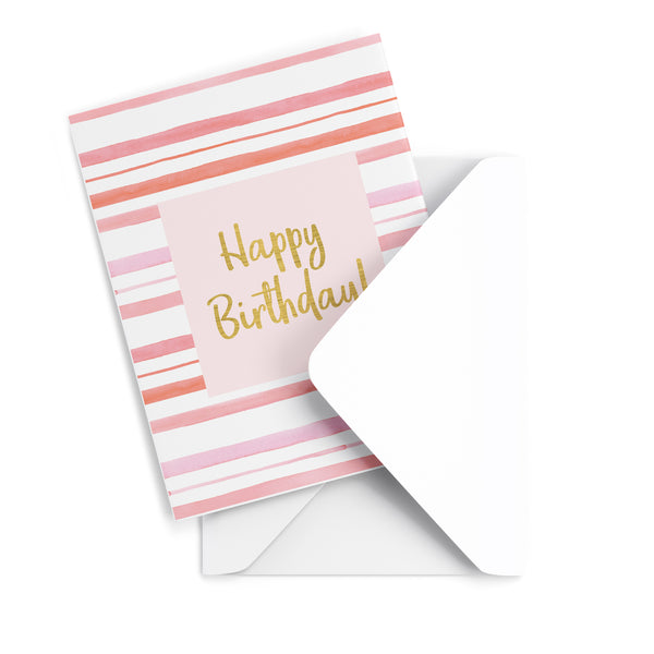 Pink Birthday Greeting Card