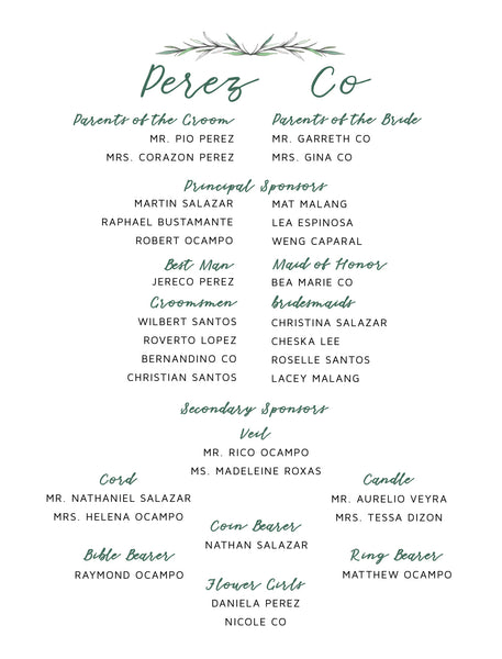 Rosemary Wedding Invitation